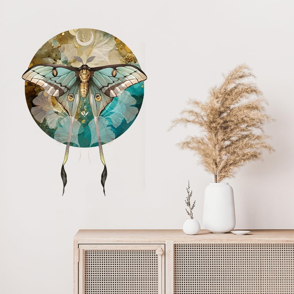 SUNNYCLUE Colorful Chrysalis Moth Wall Decals Vinyl Insect Plants Wall ...