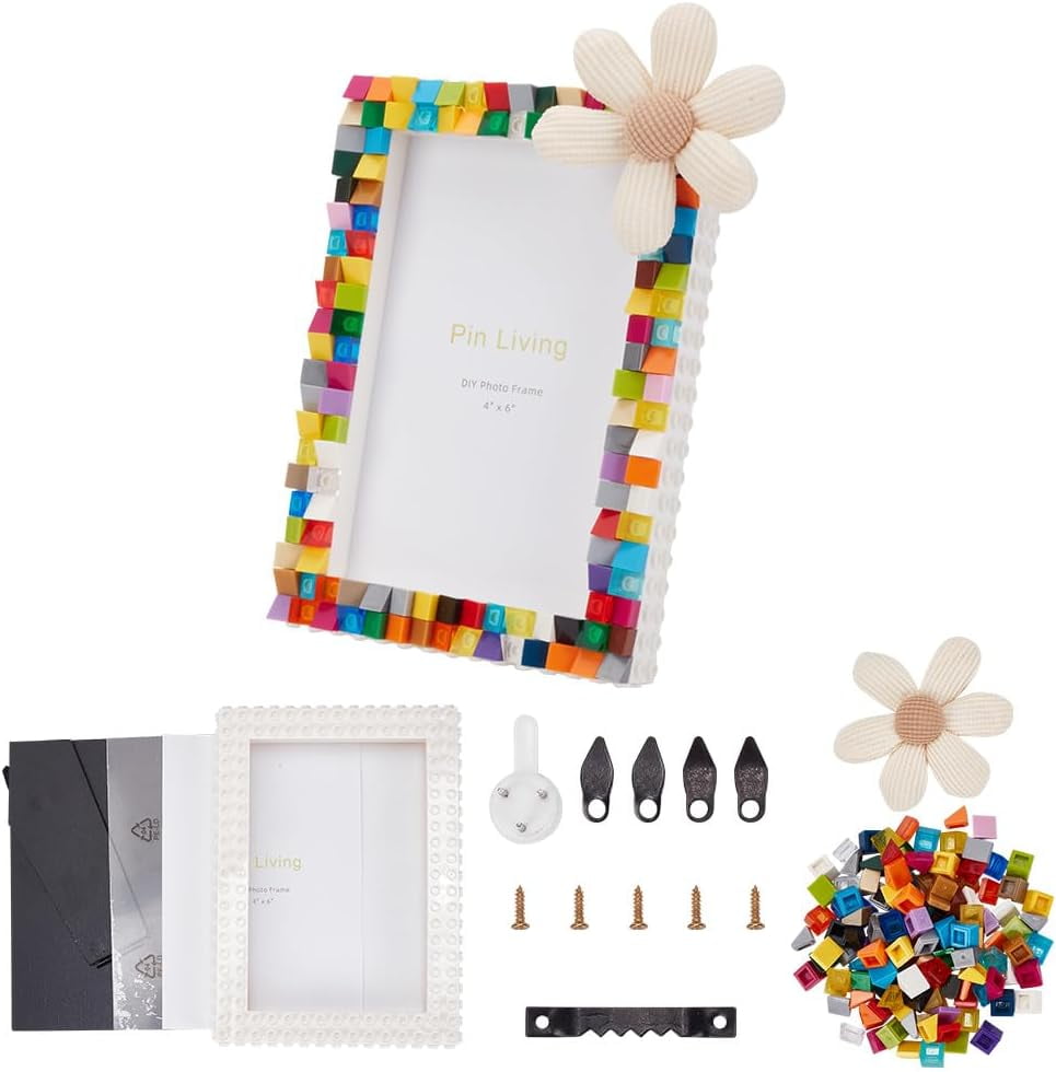 SUNNYCLUE DIY Block Photo Frame Making Kit Picture Frame Painting Craft ...