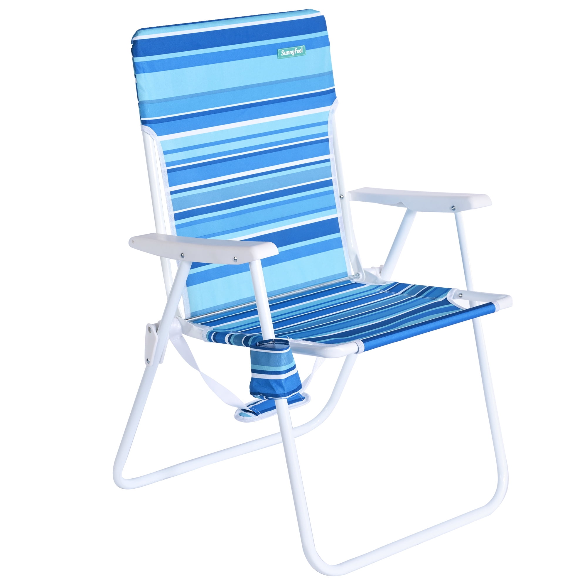 SUNNYFEEL 15" Tall Folding Beach Chair, Oversized Portable High Seat ...