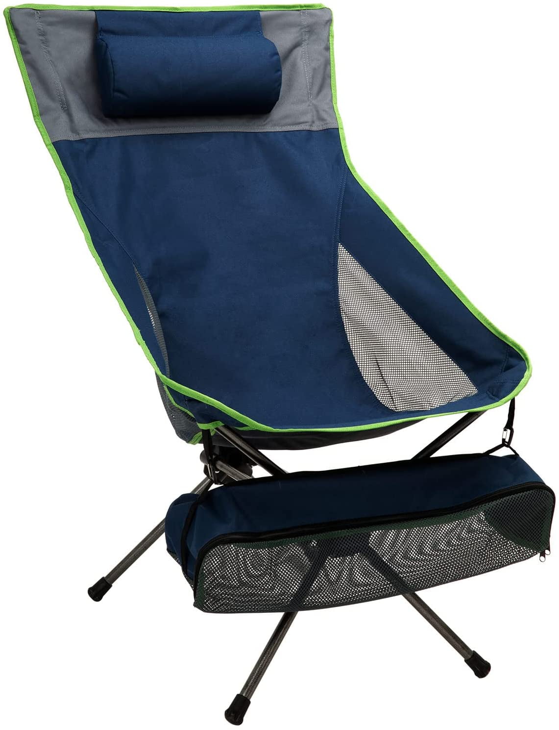 SUNNYFEEL Folding Camping Chair High Back, Portable Backpacking Chairs ...