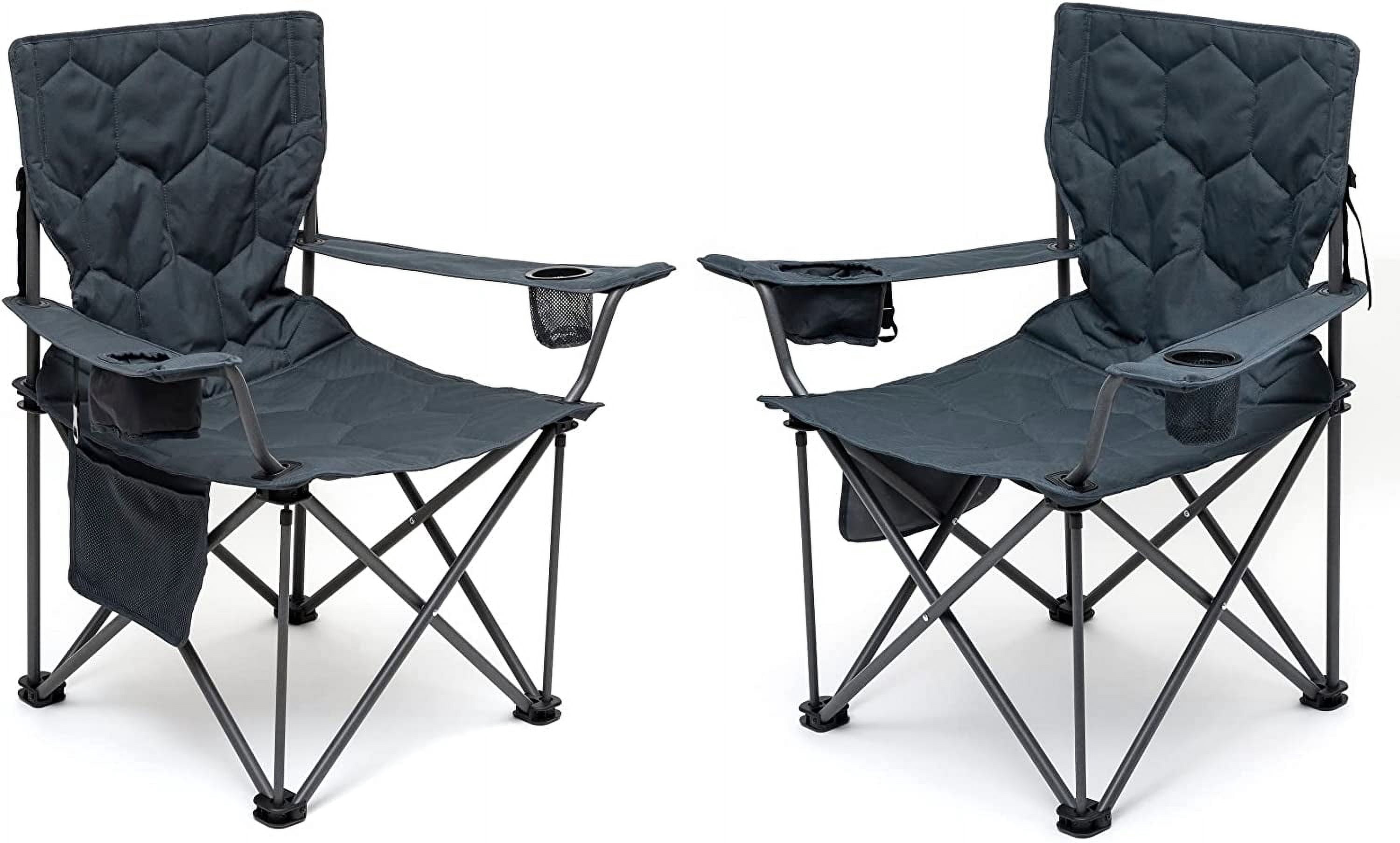 SUNNYFEEL XL Oversized Camping Chair 2 Pack, Folding Camp Chairs for ...