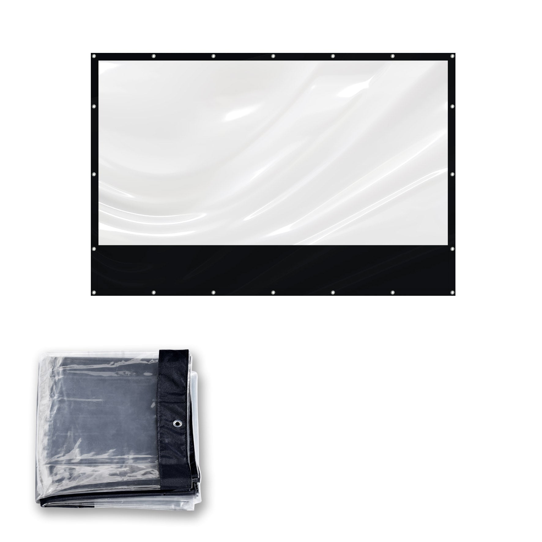 SUNNYOUTDOOR 8x12 ft PVC Vinyl Tarp Clear Sidewall for Straight Leg ...