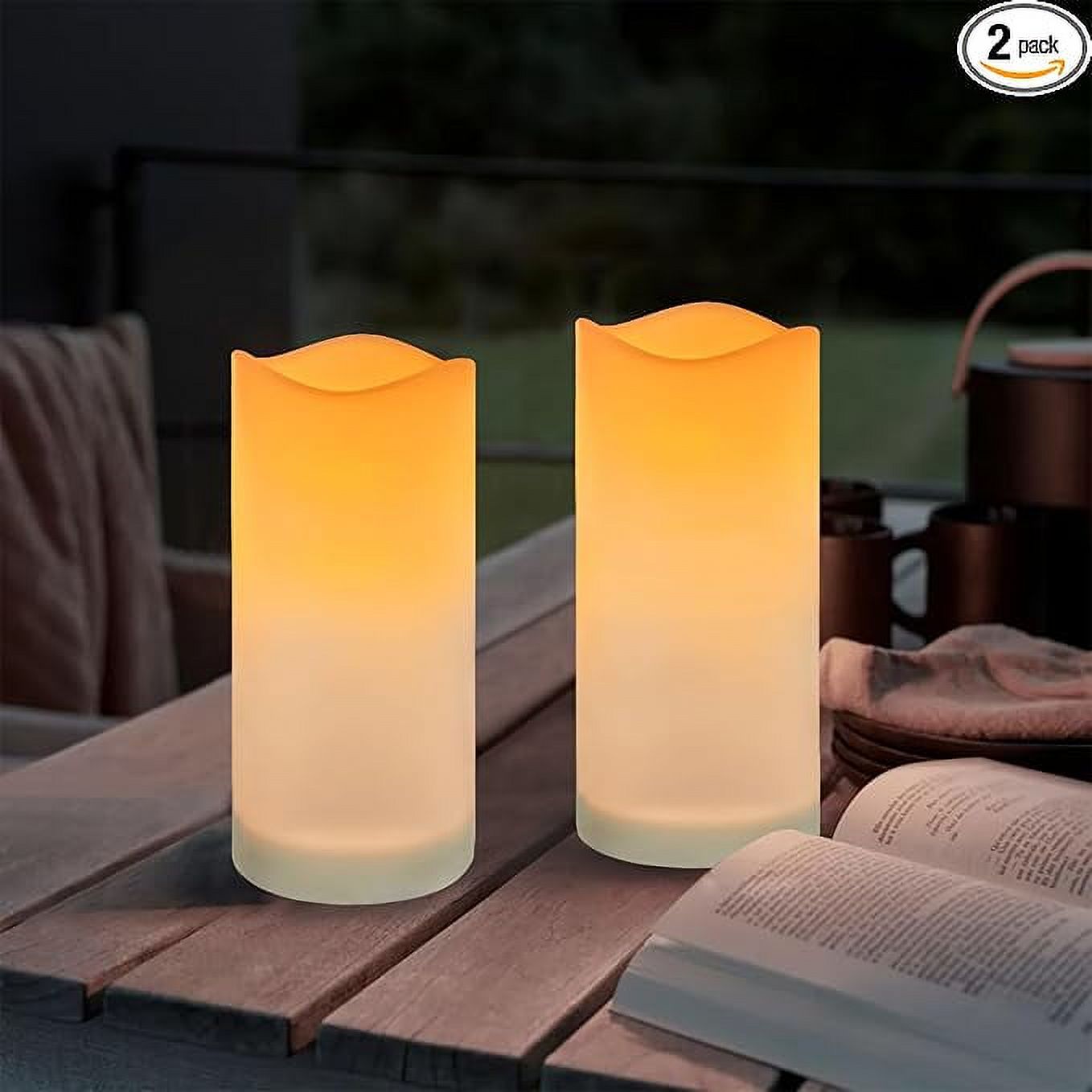 SUNNYPARK Solar Candles Outdoor Waterproof, Solar Powered Assorted ...
