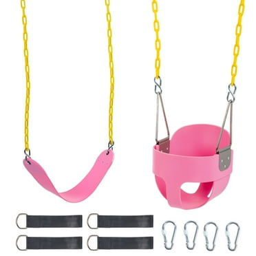 High Back Full Bucket, Toddler Swing with Coated Chains & Triangle Dip ...