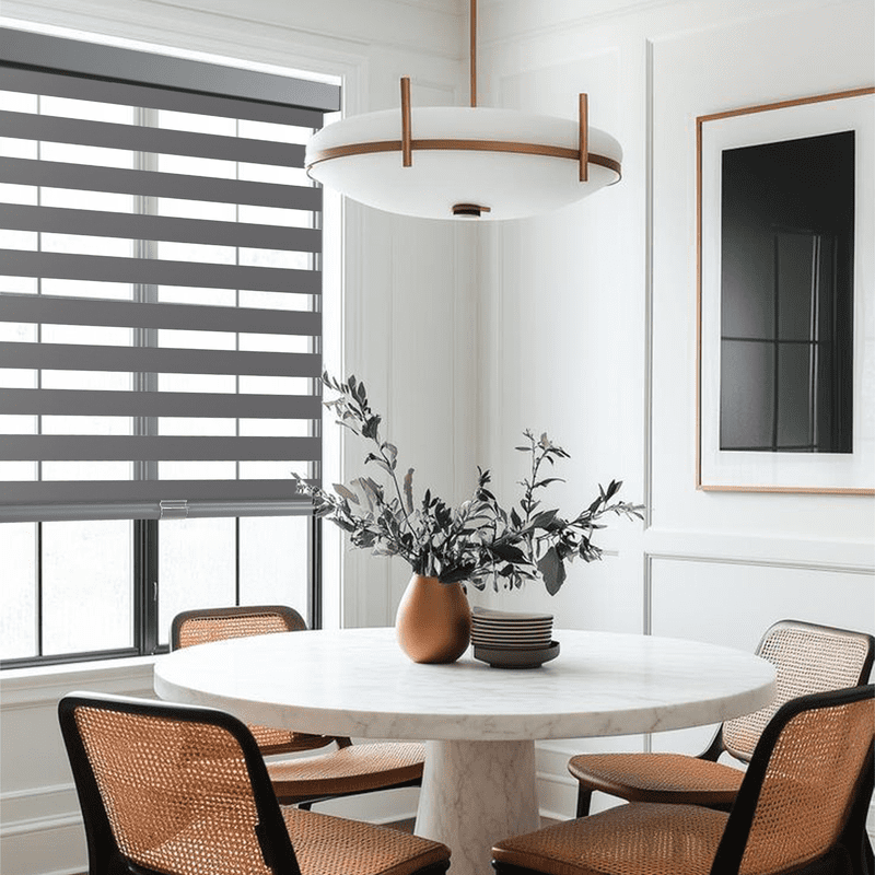 SUNOFF Zebra Blinds – Cordless, Dual-Layer, Custom Size, Modern & Safe ...