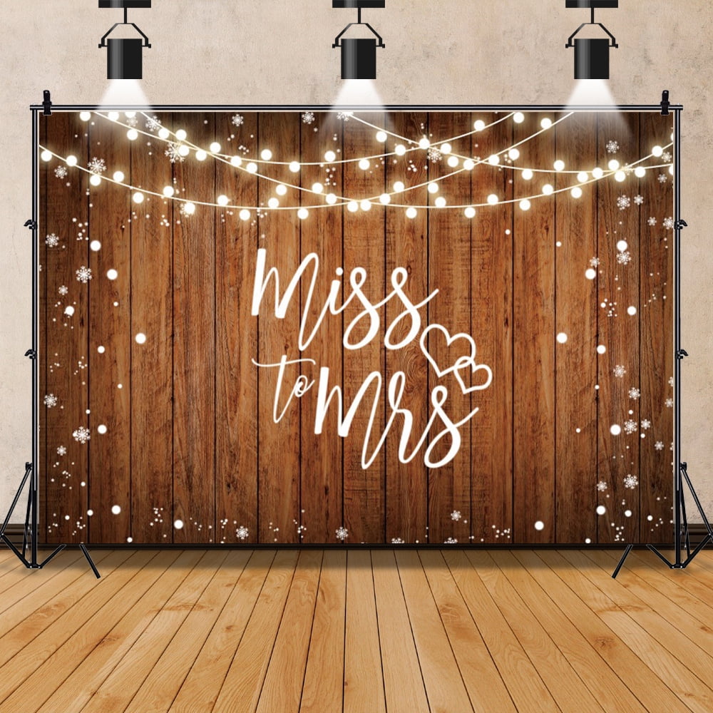 SUNOLIFE 10x8ft,Mr & Mrs Wedding Backdrops,Bride to Be Engagement Prom ...