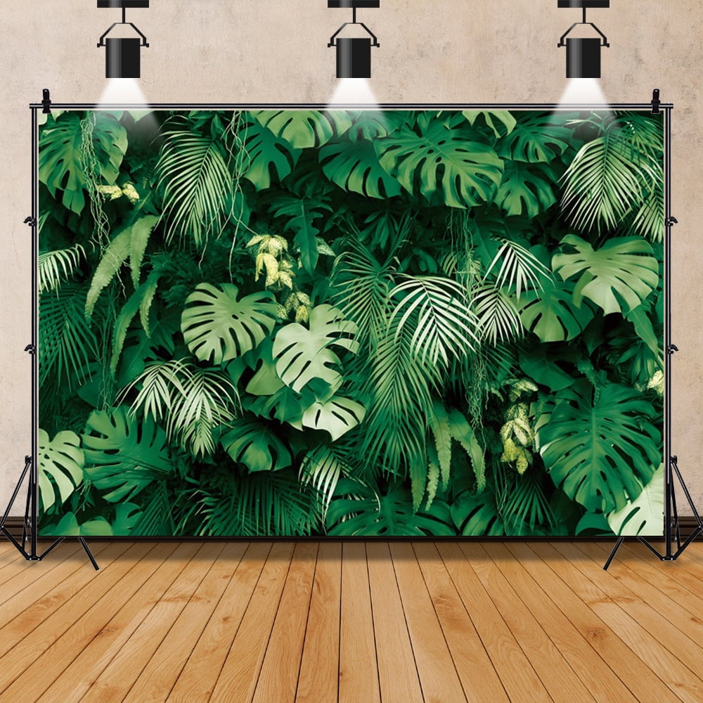 SUNOLIFE 10x8ft,Tropical Jungle Backdrops,Summer Palm Leavese ...