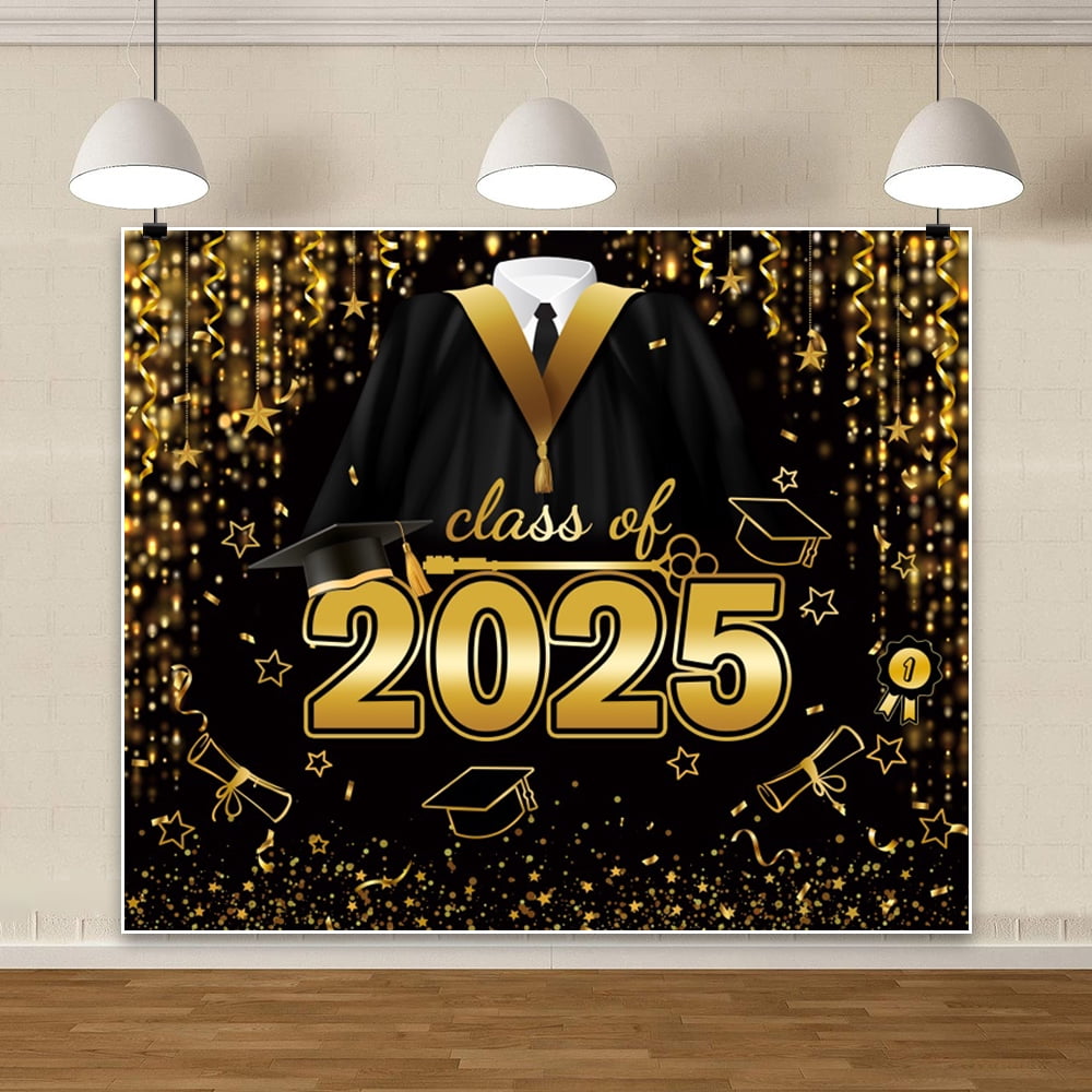 SUNOLIFE 2025 Graduation Party Backdrops Banner Grad Prom Ceremony ...