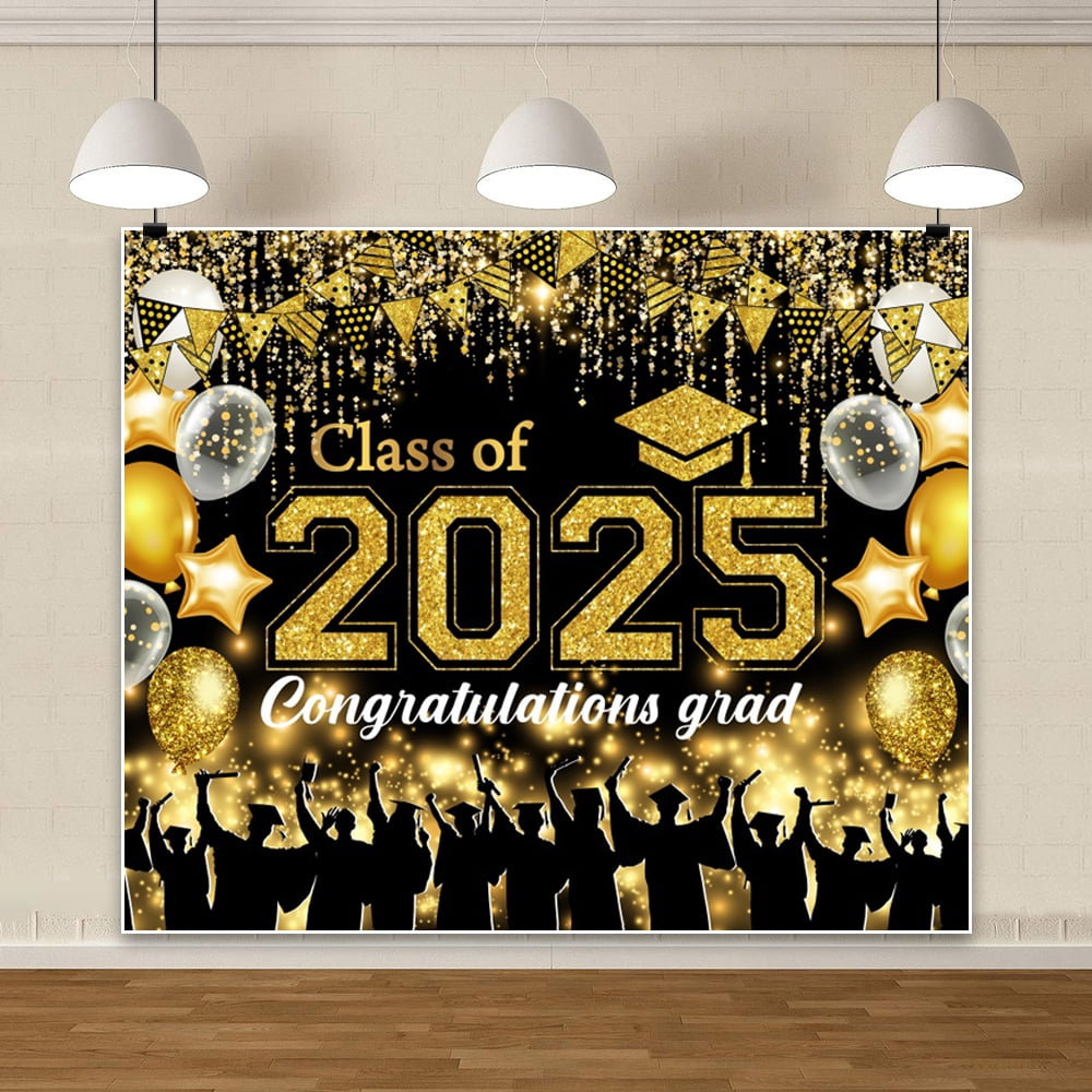SUNOLIFE 2025 Graduation Party Backdrops Banner Prom Ceremony Grad ...