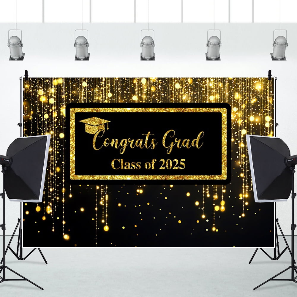 SUNOLIFE 2025 Graduation Party Backdrops Banner Prom Grad Ceremony ...