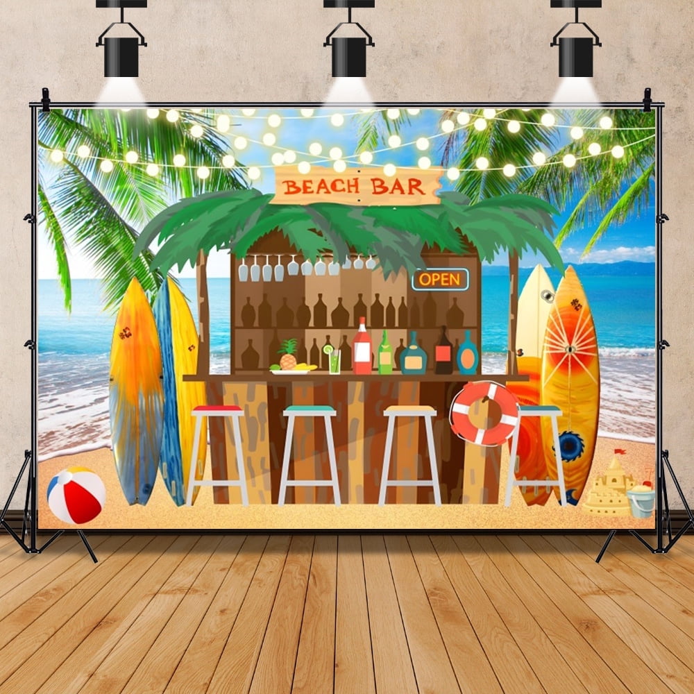 SUNOLIFE 6x4ft,Hawaii Party Backdrops,Summer Beach Photography ...