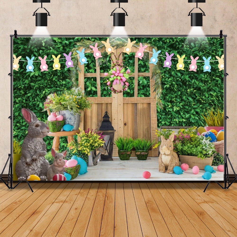 SUNOLIFE 6x4ft,Spring Easter Backdrop,Easter Bunny Photography ...