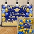 SUNOLIFE 7x5ft,Blue 2024 Graduation Backdrops Banner Prom Ceremony ...