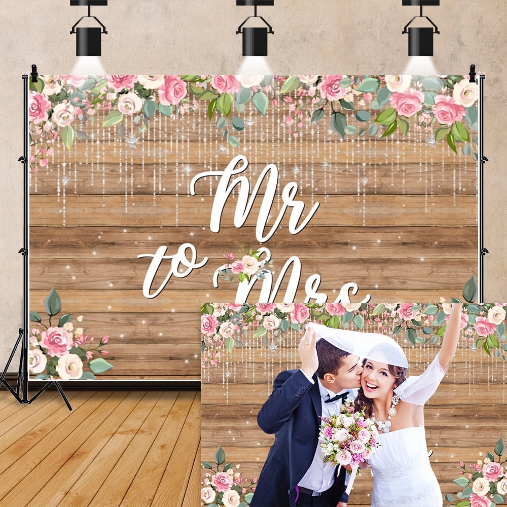 SUNOLIFE 7x5ft,Mr & Mrs Wedding Backdrops,Bride to Be Engagement Prom ...