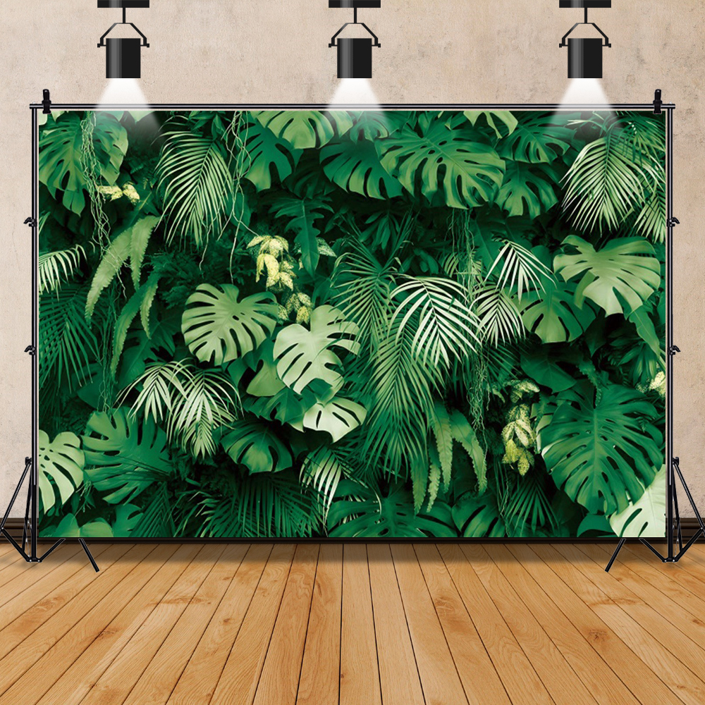 Happy Birthday Banner Backdrop,Flamingo Summer Tropical Flower Palm ...