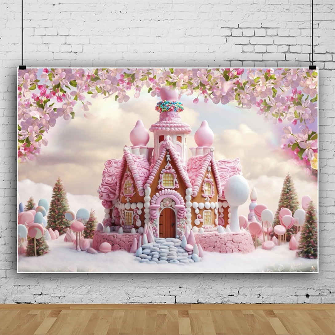 SUNOLIFE 8x6ft,Candland Backdrops Sweet Candy Castle Photography ...