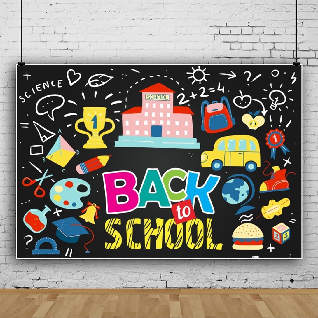 SUNOLIFE Back to School Backdrop Banner First Day of School Preschool ...