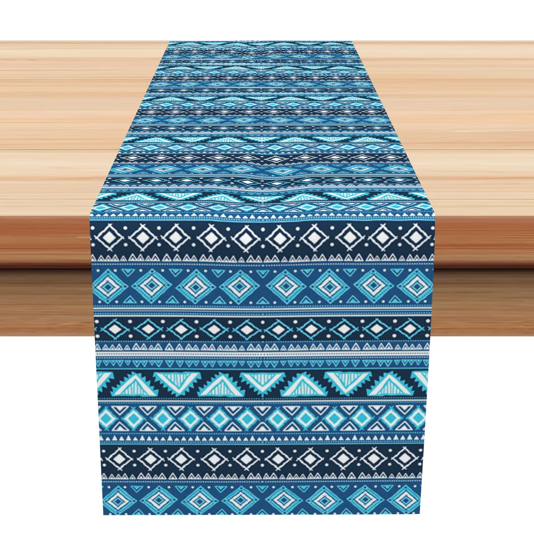 SUNOLIFE Blue Boho Table Runner Indian Bohemian Table Runner for ...