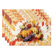 Smile Buffalo Check Plaid Fall Table Placemats 12 x 18 Set of 6 ...