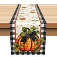 SUNOLIFE Fall Pumpkins Table Runner Autumn Thanksgiving Kitchen Dining ...