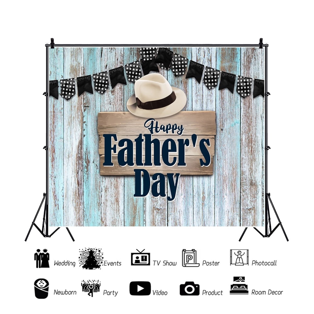 SUNOLIFE Happy Father's Day Backdrops Banner I Love Dad Board ...