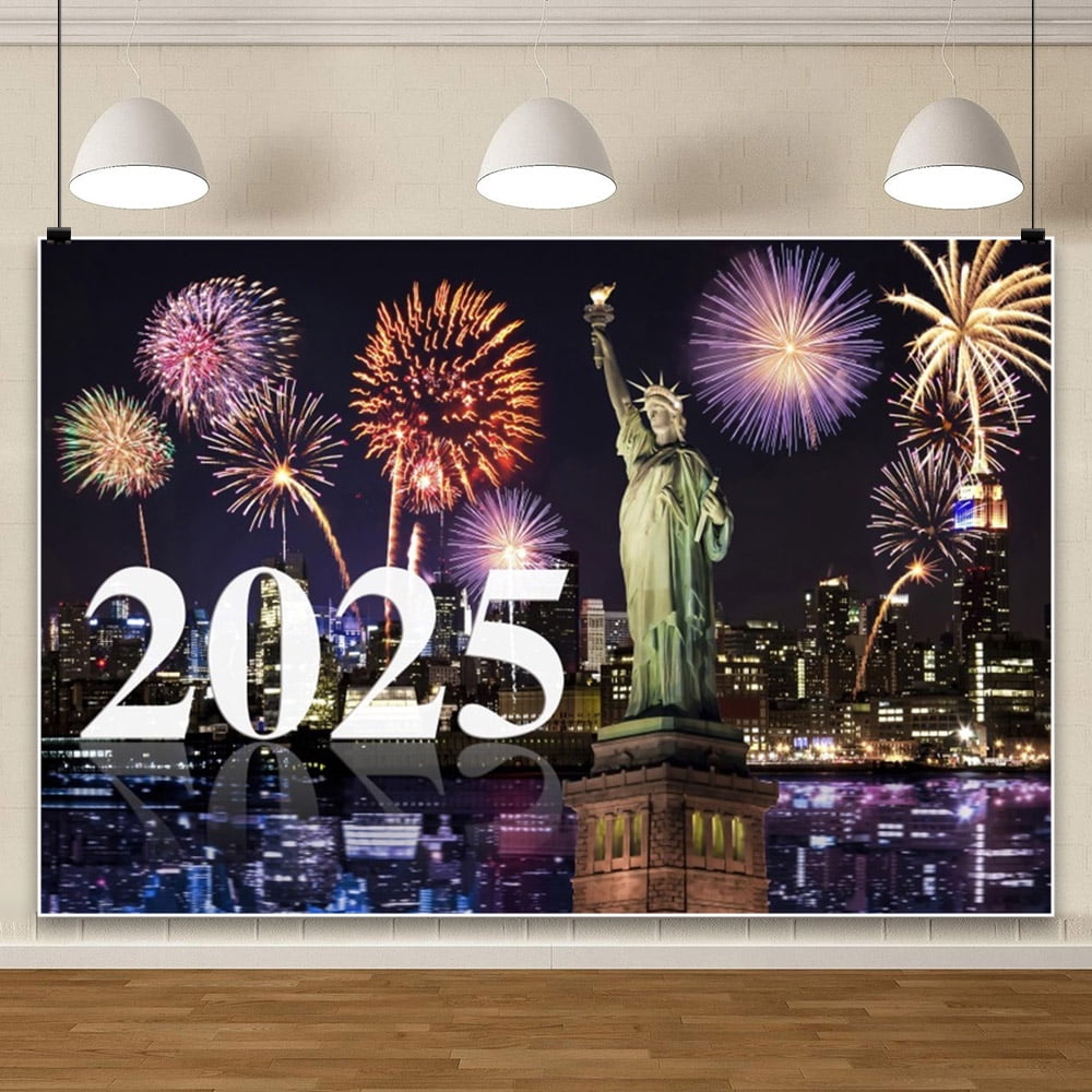 SUNOLIFE Happy New Year Backdrop Banner New year 2025 Background Banner ...