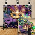 SUNOLIFE Masquerade Backdrops Banner Mask Mardi Gras Background for ...