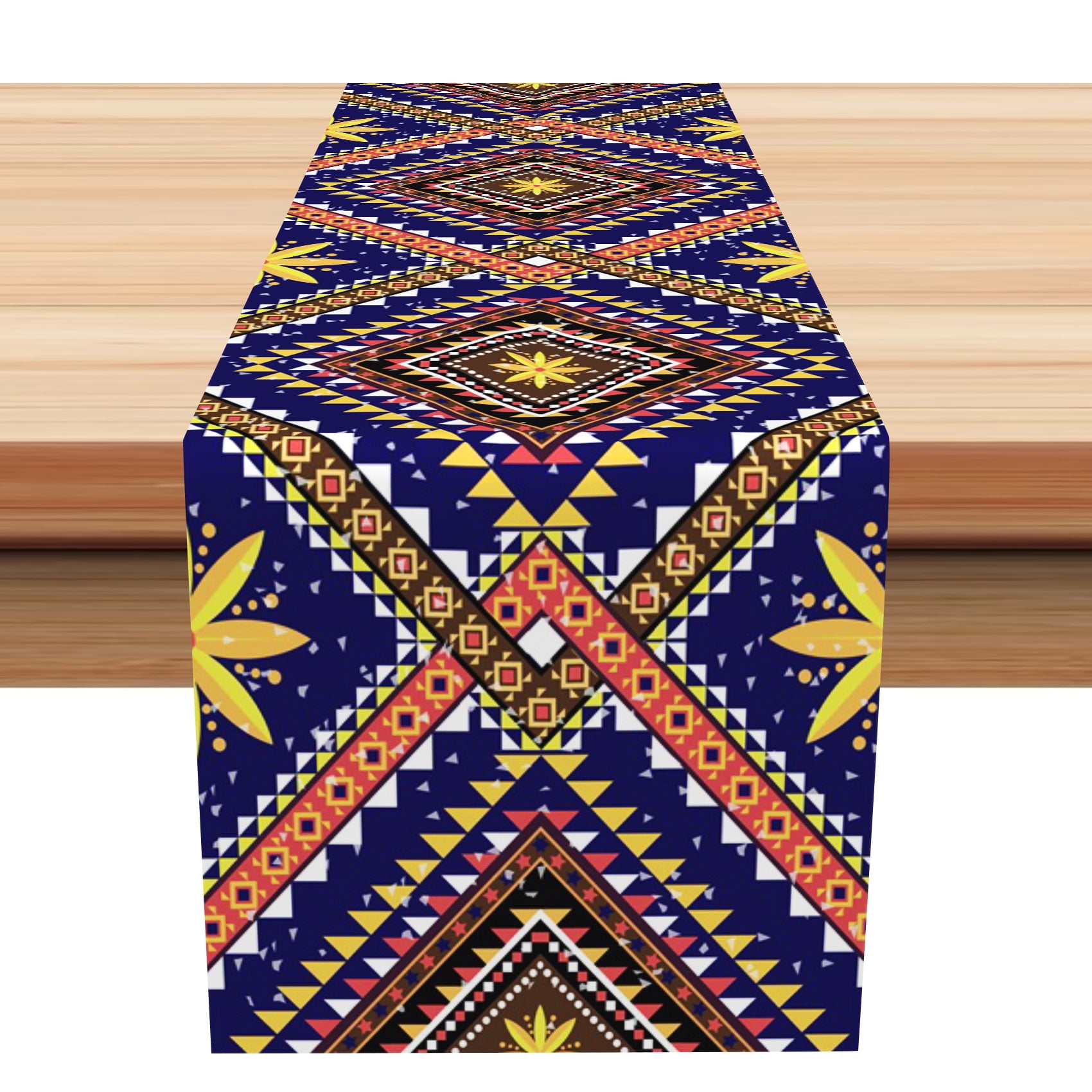 SUNOLIFE Navy Blue Bohemian Table Runner Indian Boho Table Runner for ...