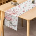SUNOLIFE Pink Floral Table Runner,Cherry Blossom Kitchen Dining Table ...