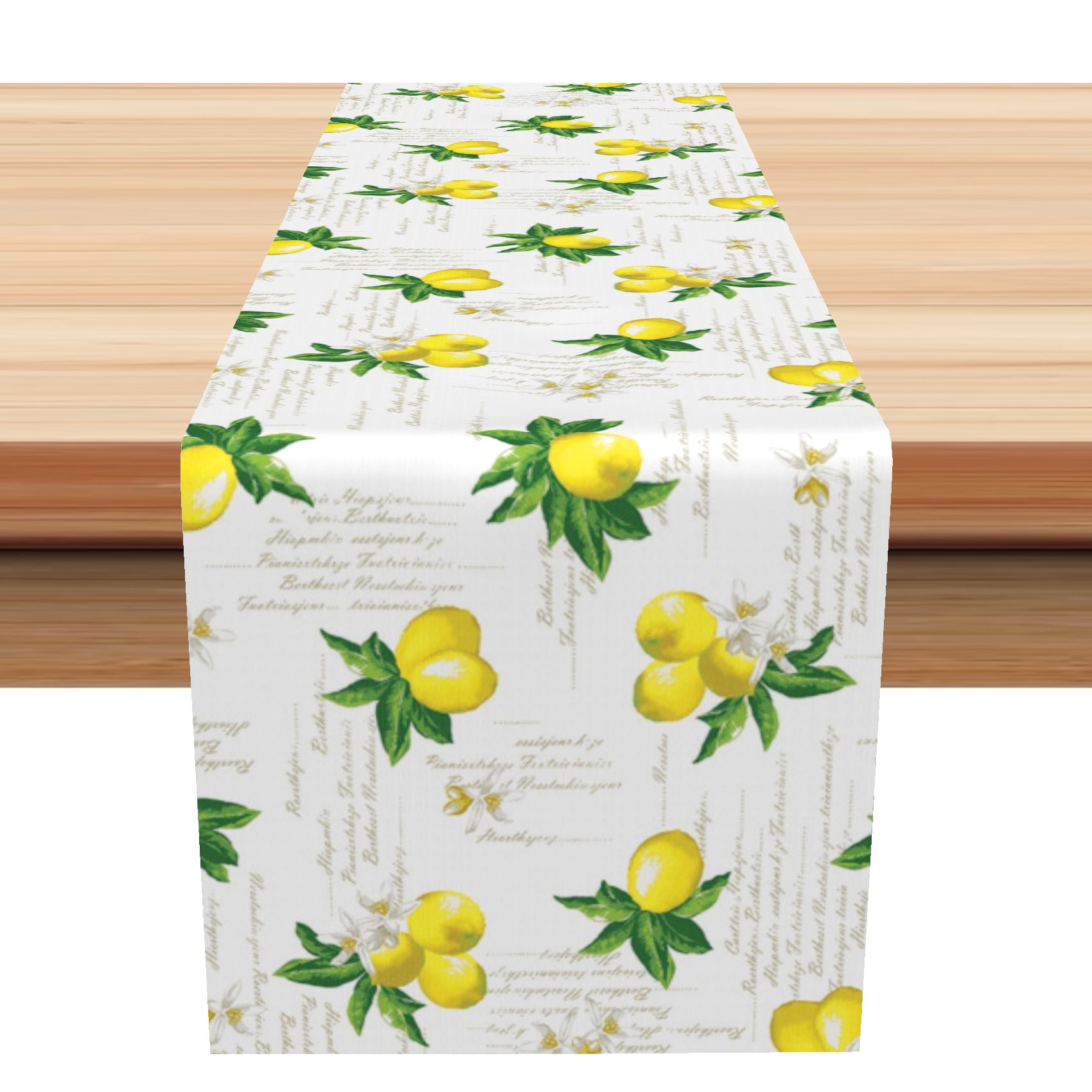 SUNOLIFE Summer Lemon Table Runner Tropical Fruit Kitchen Dining Table ...