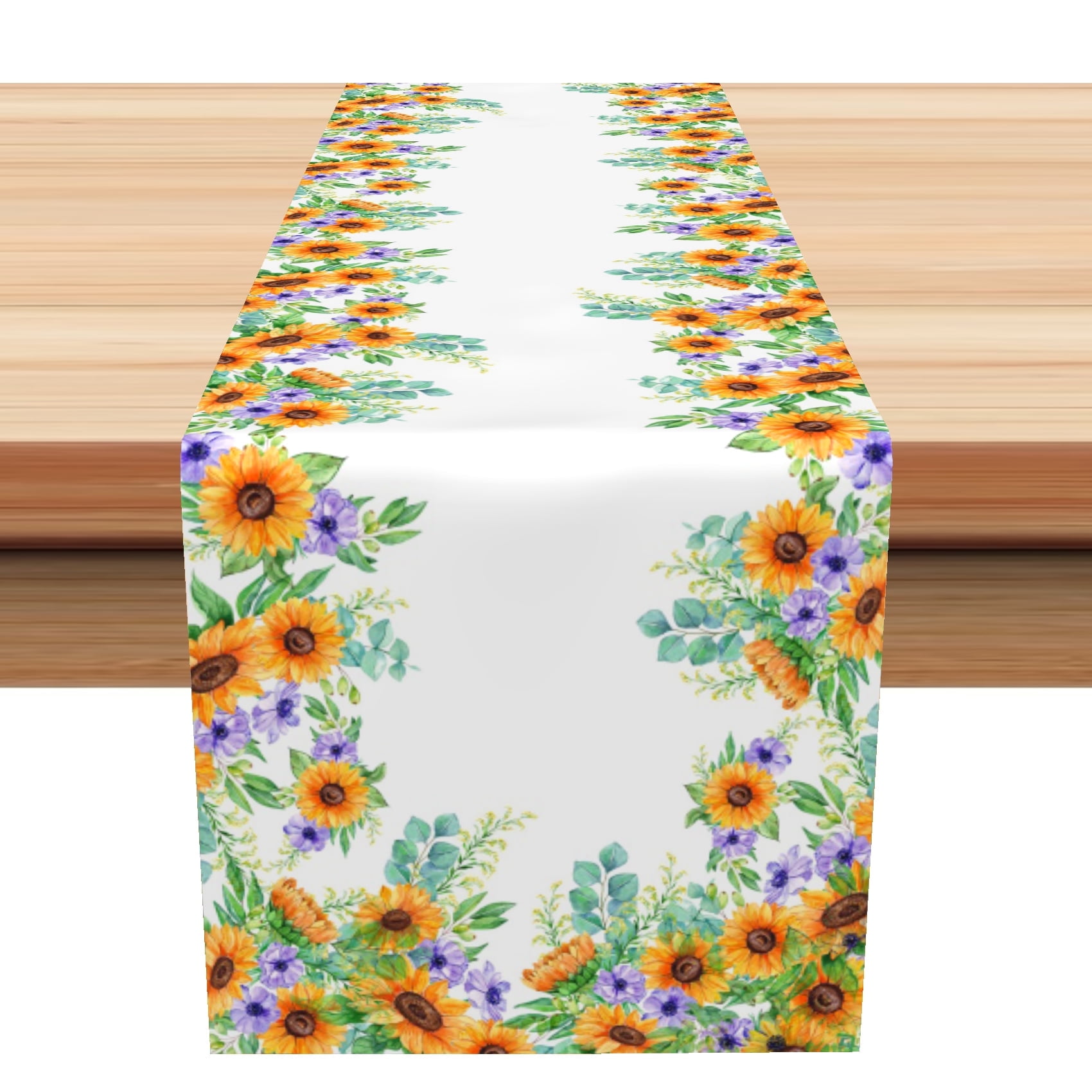 SUNOLIFE Sunflower Table Runner Yellow Spring Floal Table Decoration 13 ...