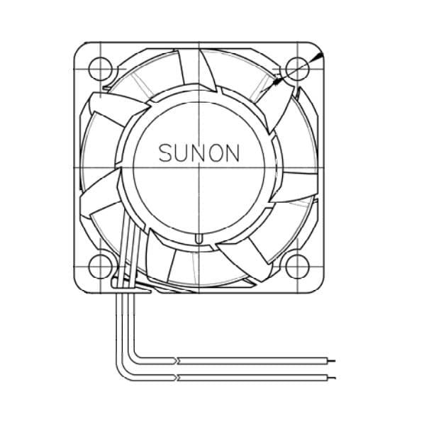 SUNON VF40281BX-000U-A9H, DC Fans DC Fan, High Airflow Series, 40x28mm, 12VDC, 31.5CFM, 13.68W ...