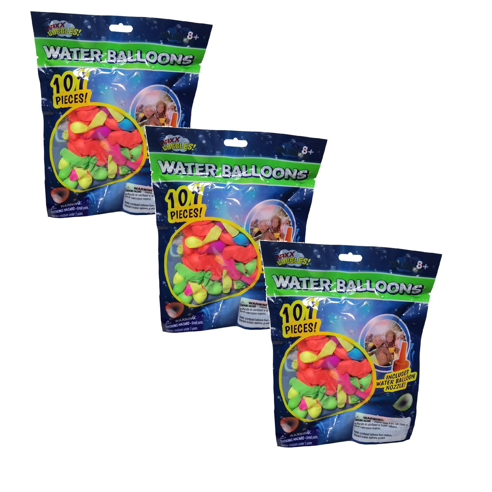 SUNONESIE 4/3/2/1 Pack Water Balloons with Hose Nozzle Family Outdoor ...