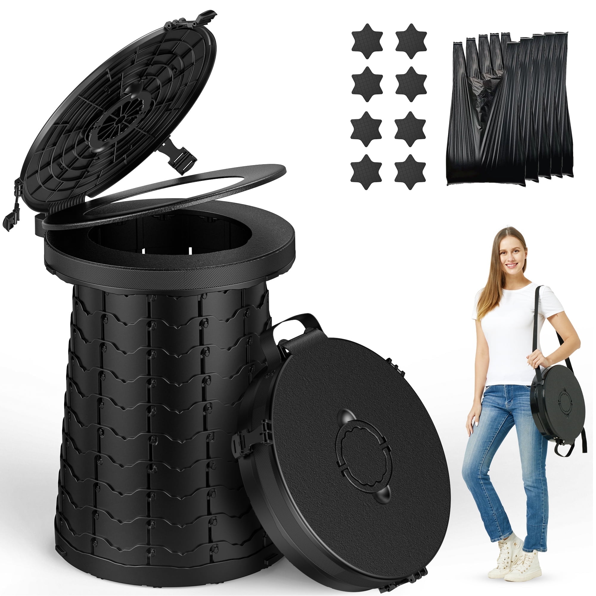 SUNOYAR Portable Camping Toilet, Backpacking Bathroom, Suitable for ...