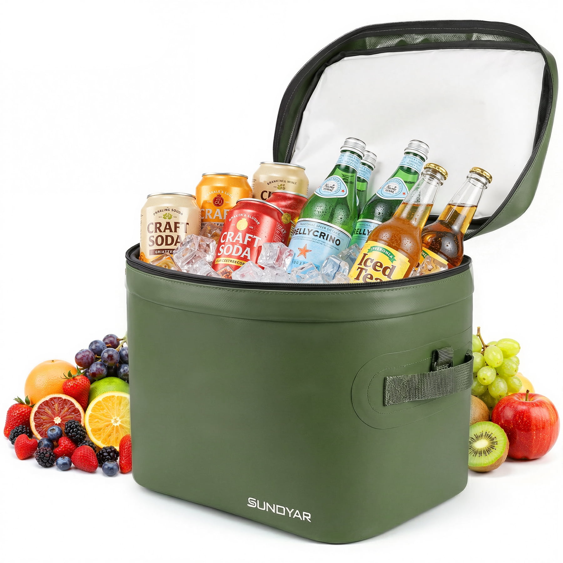 Sunoyar Soft Cooler Bag, 40 Can 20L Insulated Waterproof Lunch Bag ...