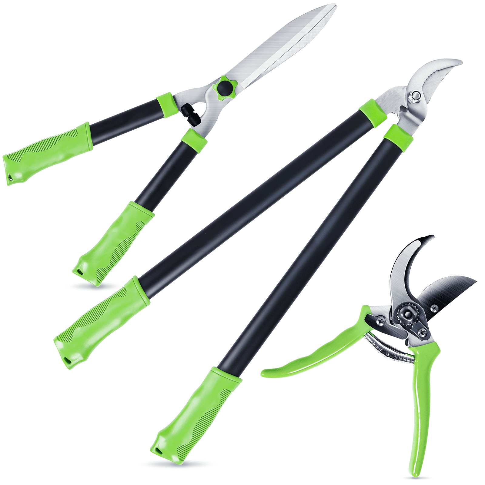 Free Shipping! SUNOYAR Loppers Hedge Clippers & Pruners Set, 3PCS ...