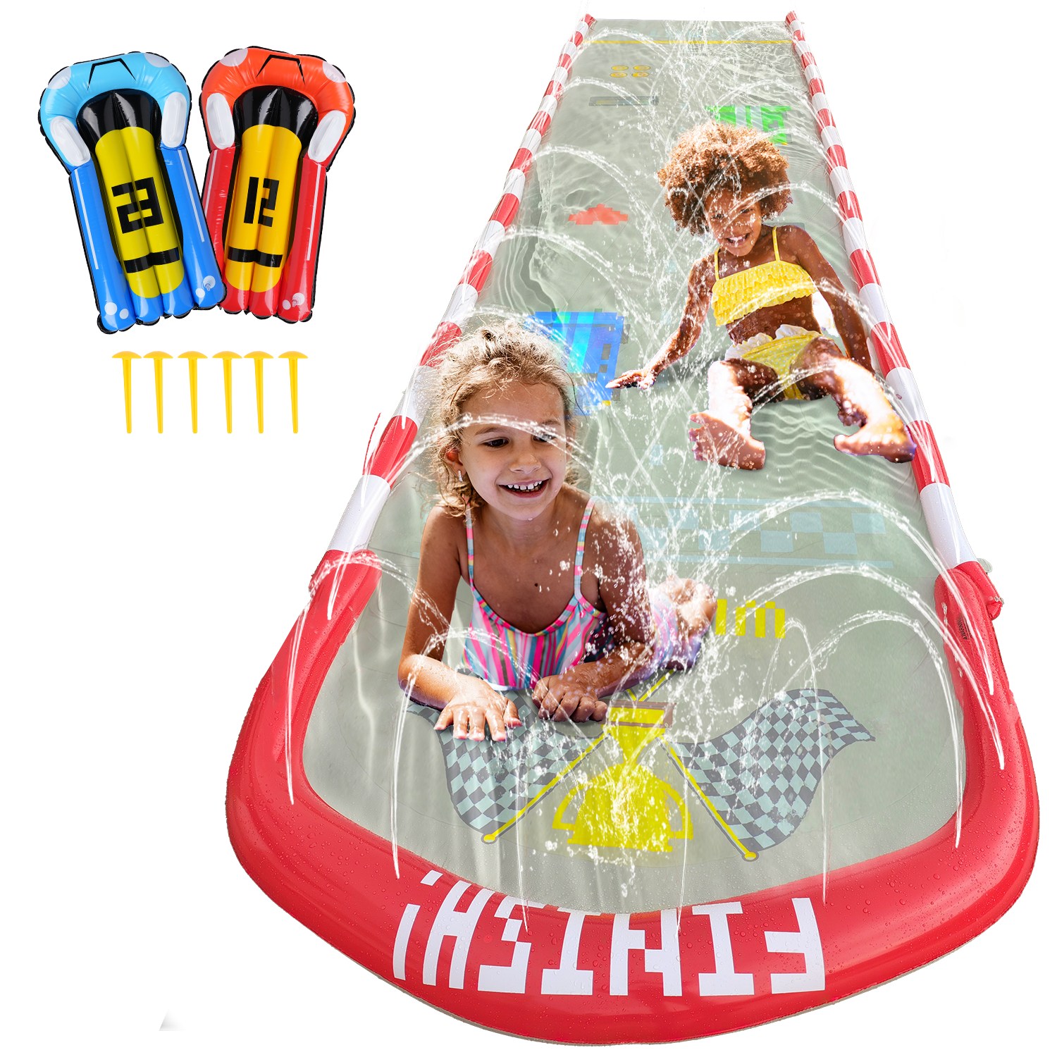 Free Shipping! SUNOYAR Water Slide, 25ft x 6ft Double Waterslide for ...