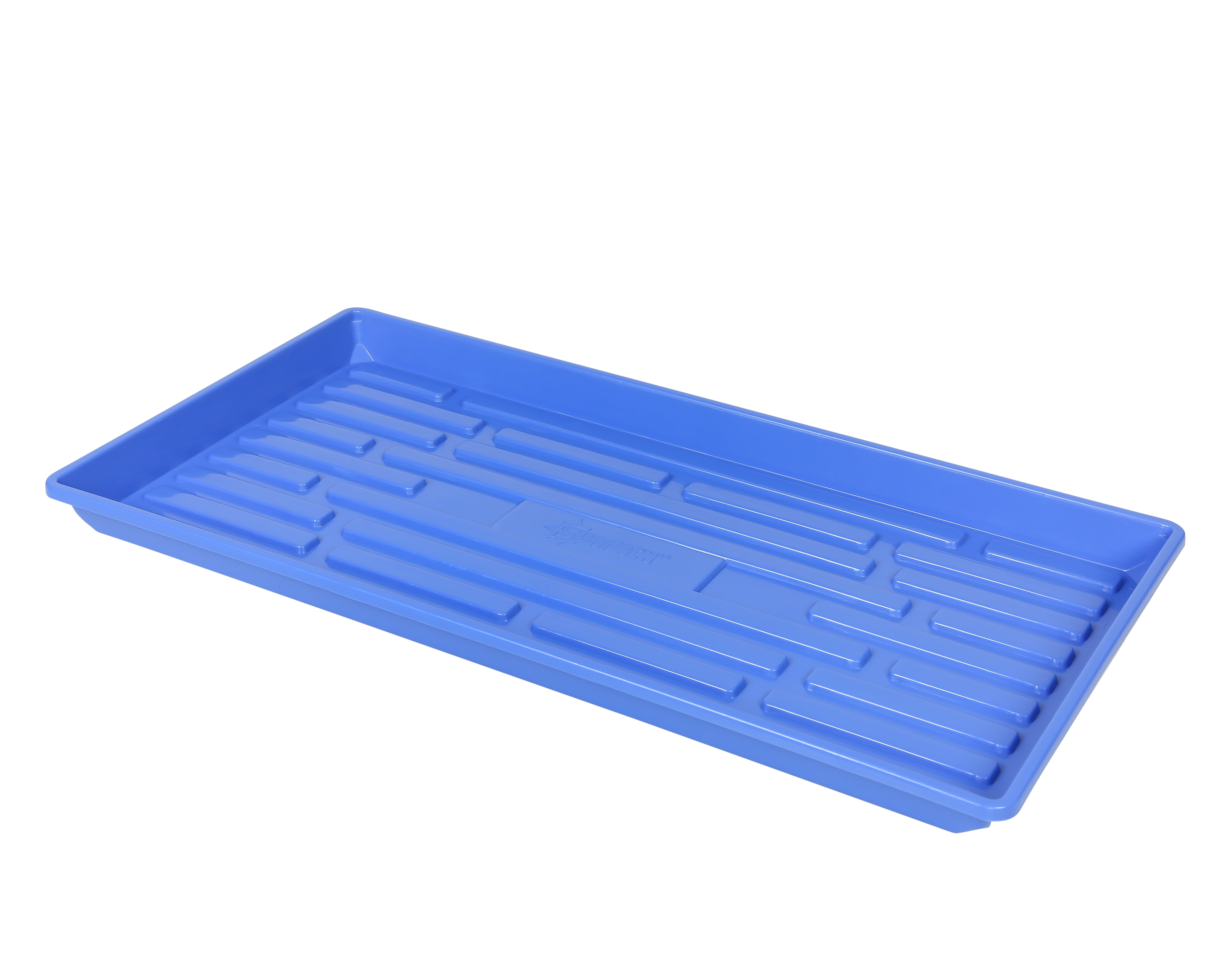 SUNPACK 10” x 20” Heavy Duty Shallow Plastic Seed Starting Tray, Blue ...