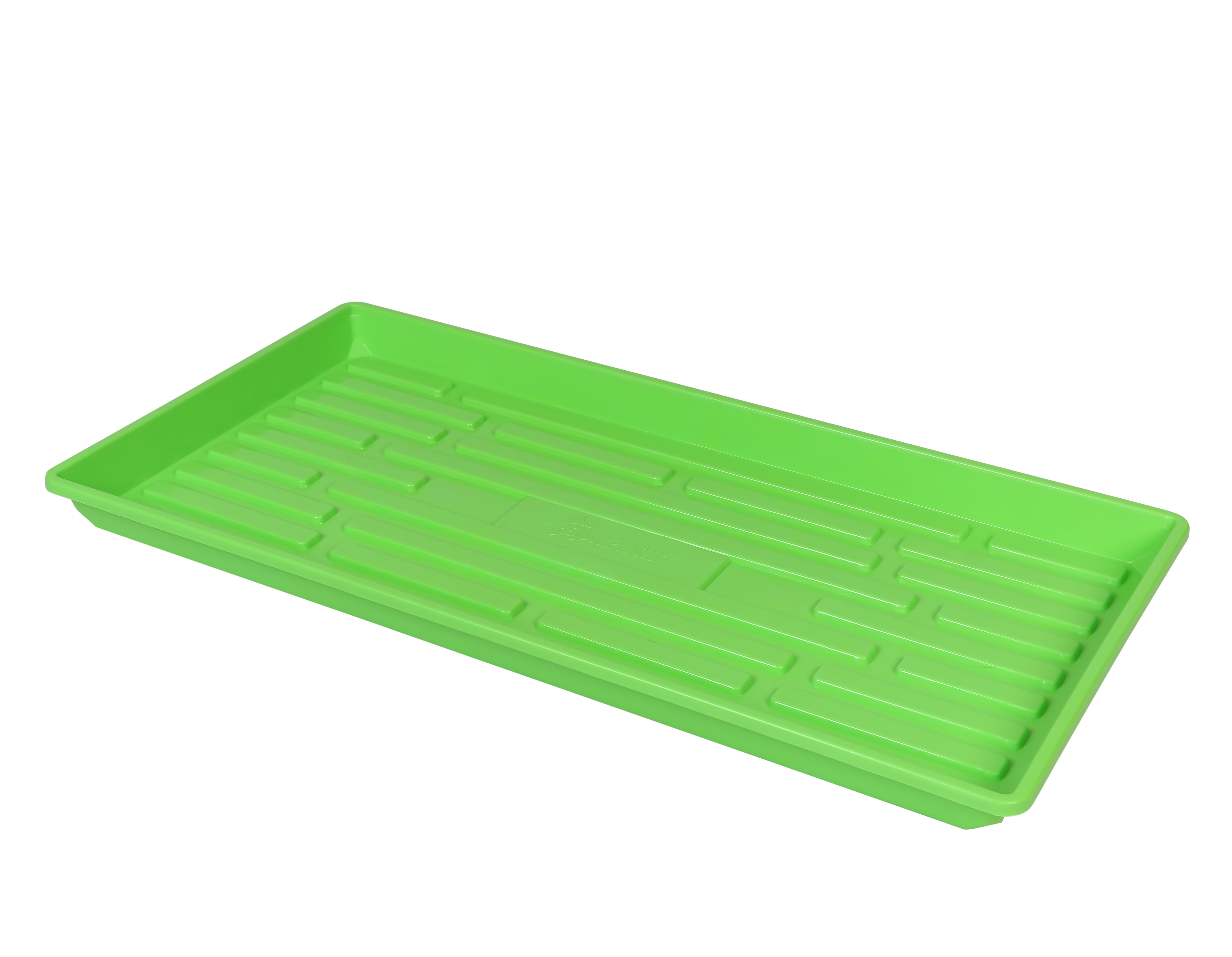 SUNPACK 10” x 20” Heavy Duty Shallow Plastic Seed Starting Tray, Green ...