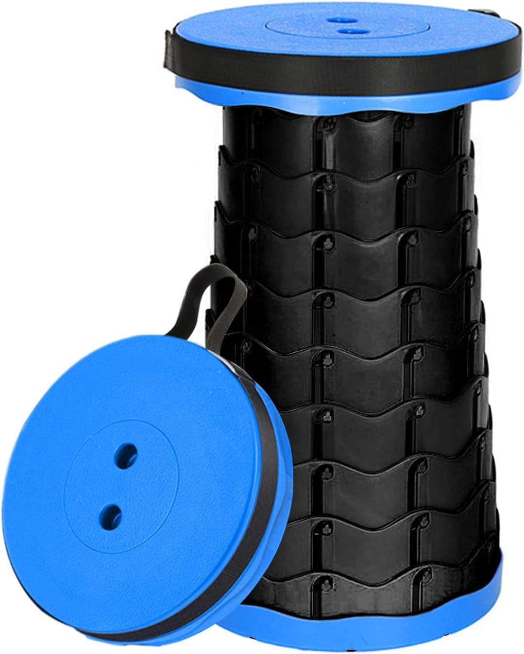 SUNPAUTO Portable Heavy Duty Collapsible Telescoping Stool with Load ...