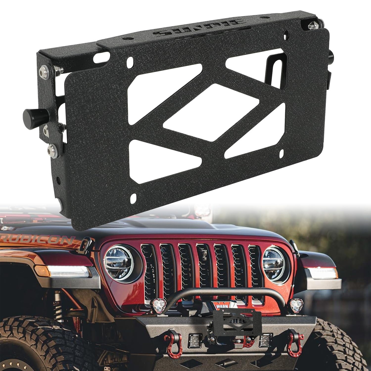 SUNPIE License Plate Holder for 10inch Hawaw Fairlead, Universal Flip ...