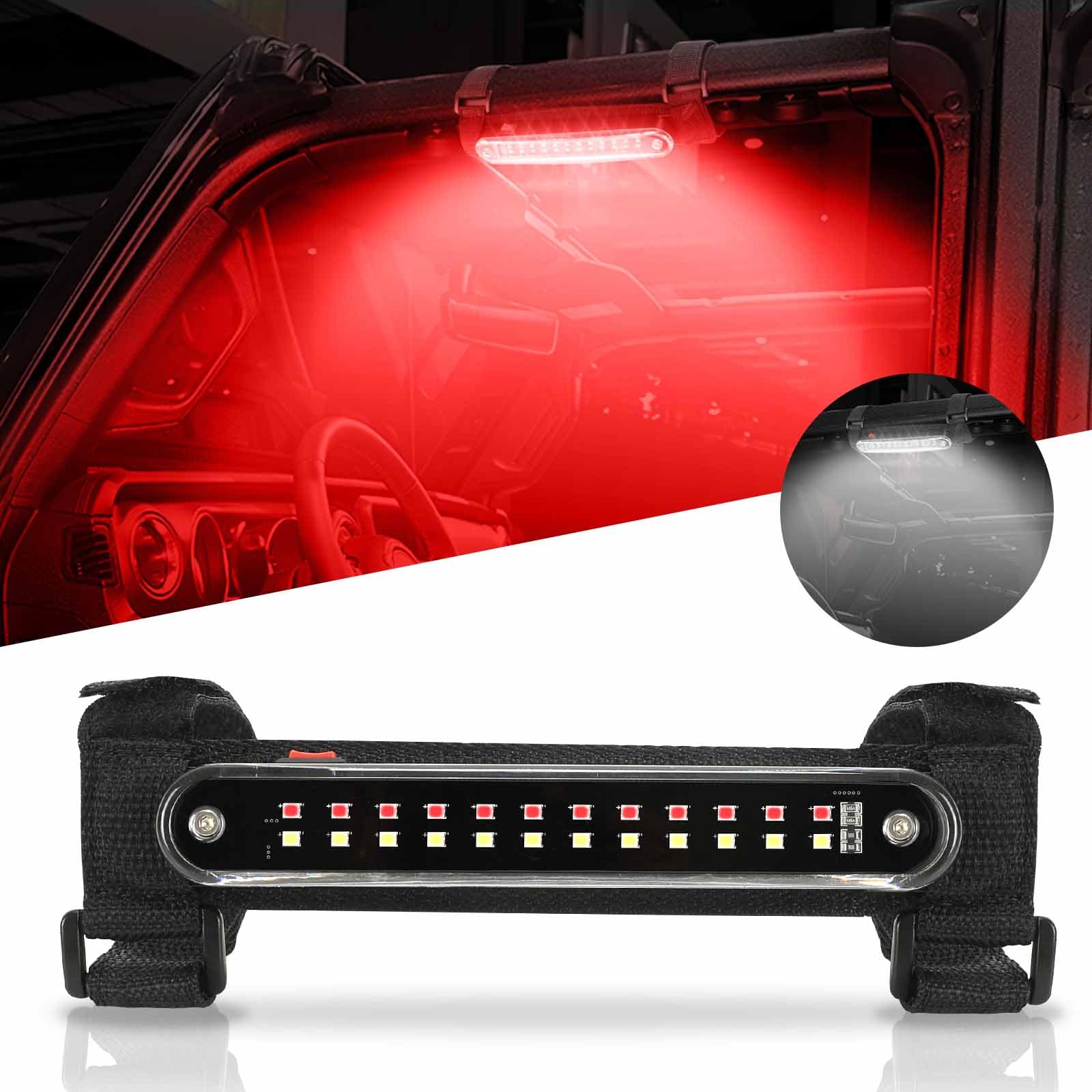 SUNPIE Red Dome Light KEF16 for UTV SXS Interior Lighting Compatible ...