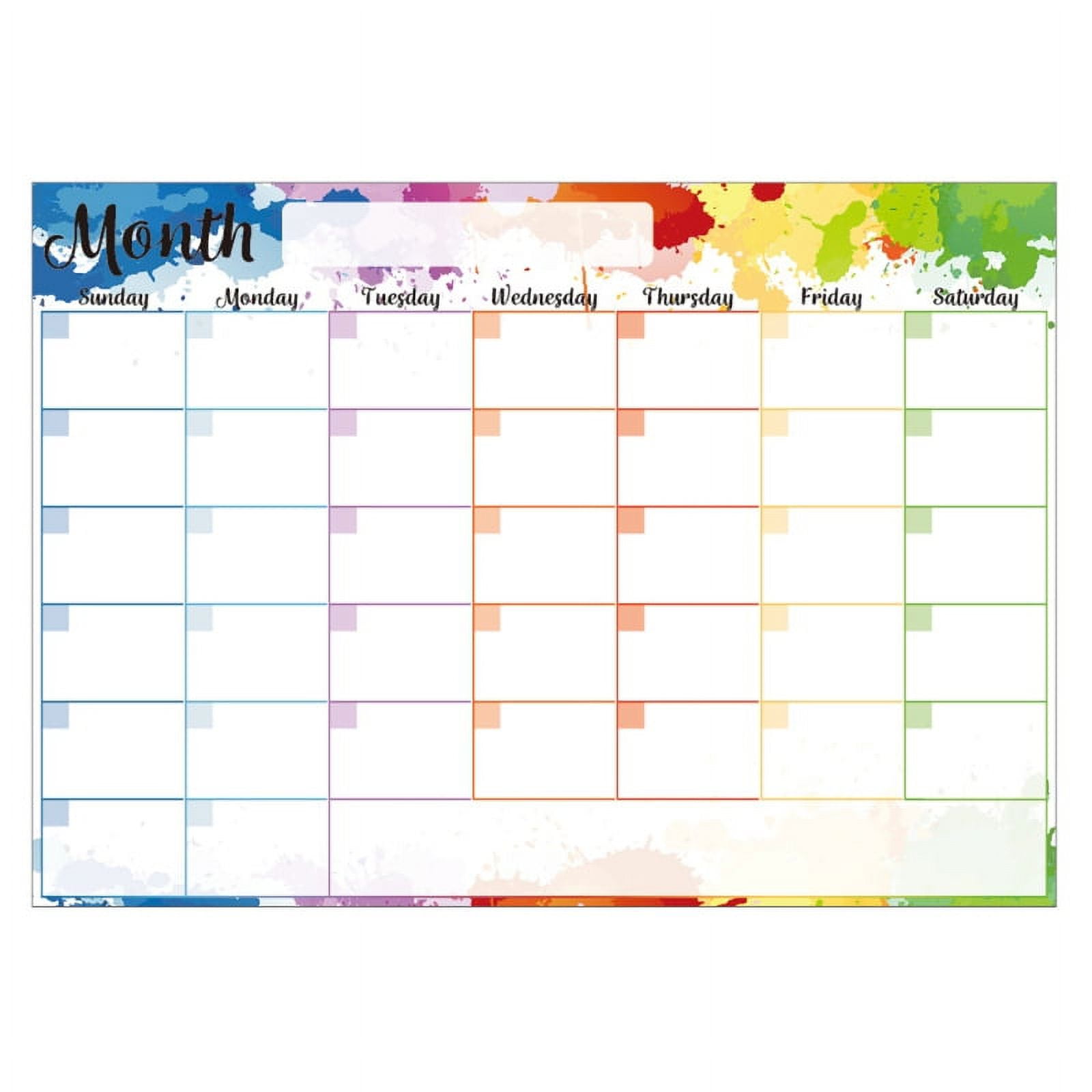 SUNRI Soft Magnetic Whiteboard Monthly/Weekly Schedule Self-discipline ...