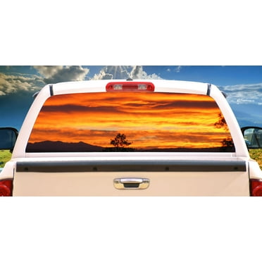 DEER 2 Rear Window Graphic back truck decal suv view thru vinyl car ...