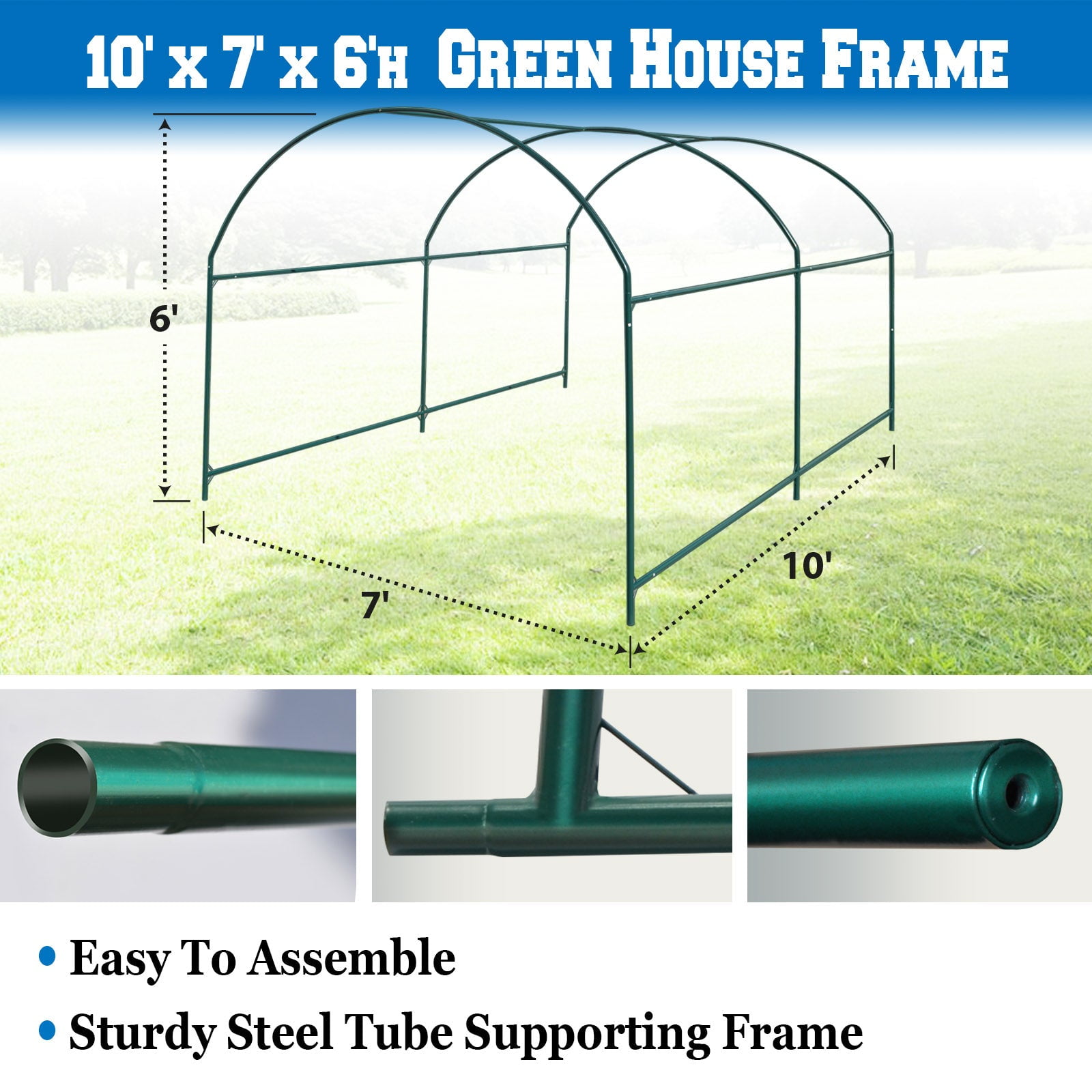 SUNRISEUMBRELLA Greenhouse Frames for Larger Hot Garden House Support ...
