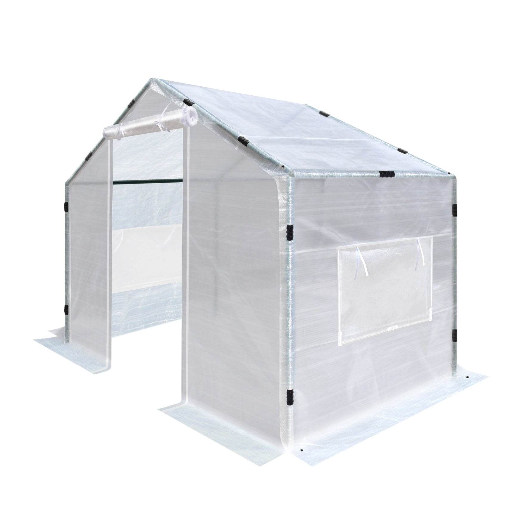 SUNRISEUMBRELLA Portable Greenhouse 2 Velcro Roll-up Doors Large Walk ...