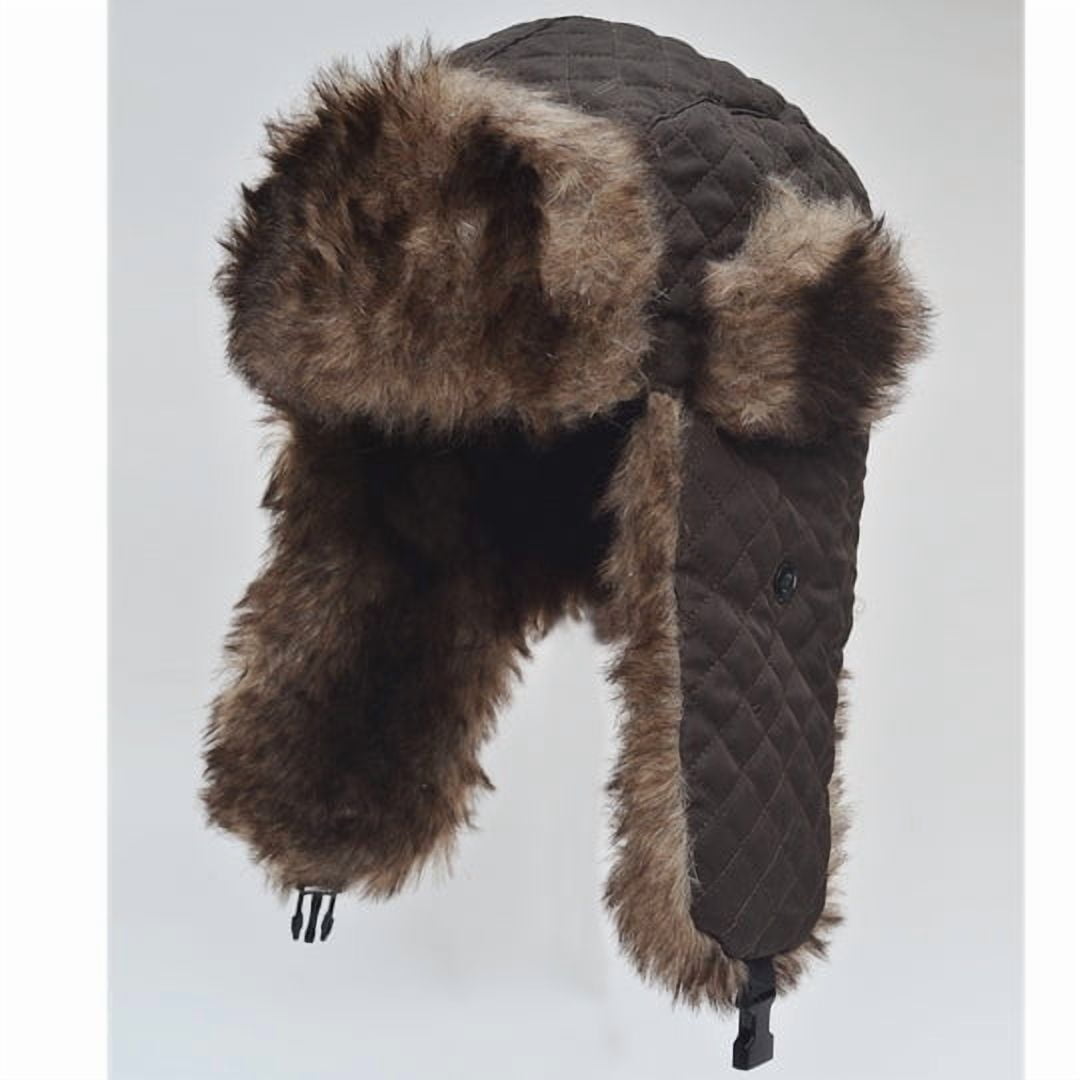SUNRISEUMBRELLA Winter Ski Trapper Winter Hats Men Aviator Soft Faux ...