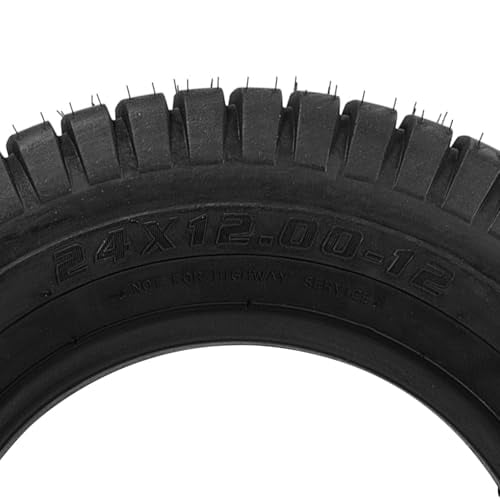 SUNROAD 2pcs 24x12.00-12 Turf Tire Master Lawn Mower Tires 6 Ply ...