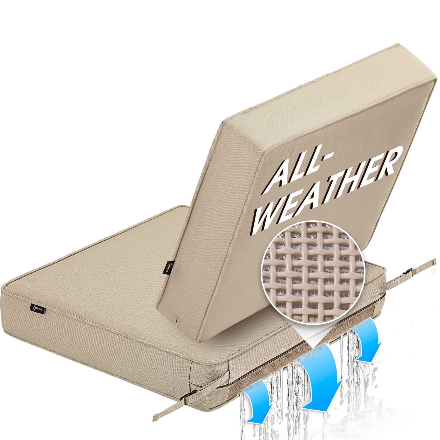SUNROX All-Weather DryFast Foam Outdoor Patio Furniture Cushions ...