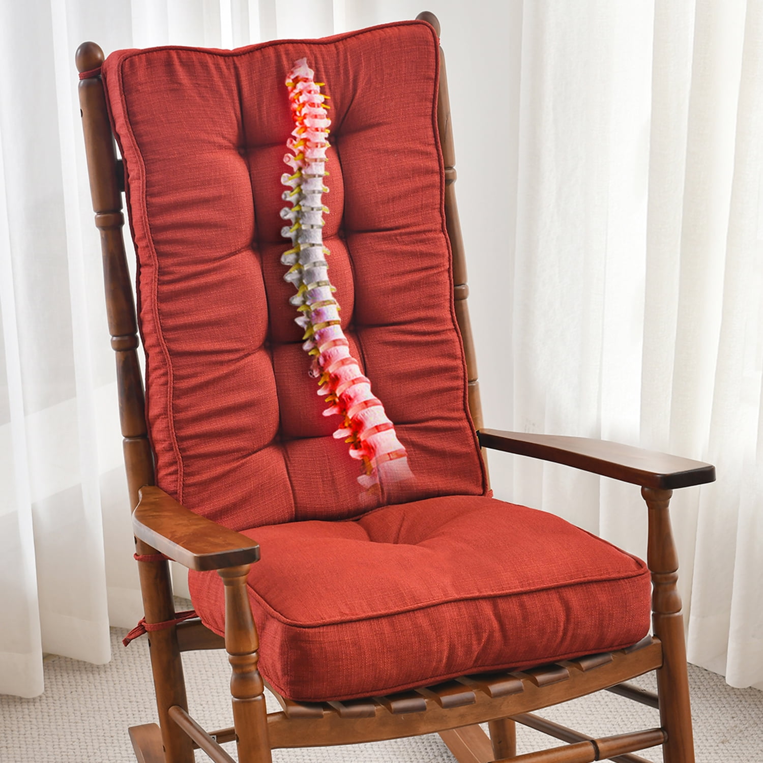 SUNROX Memory Foam Jumbo Rocking Chair Cushions, Set of Seat & Back ...